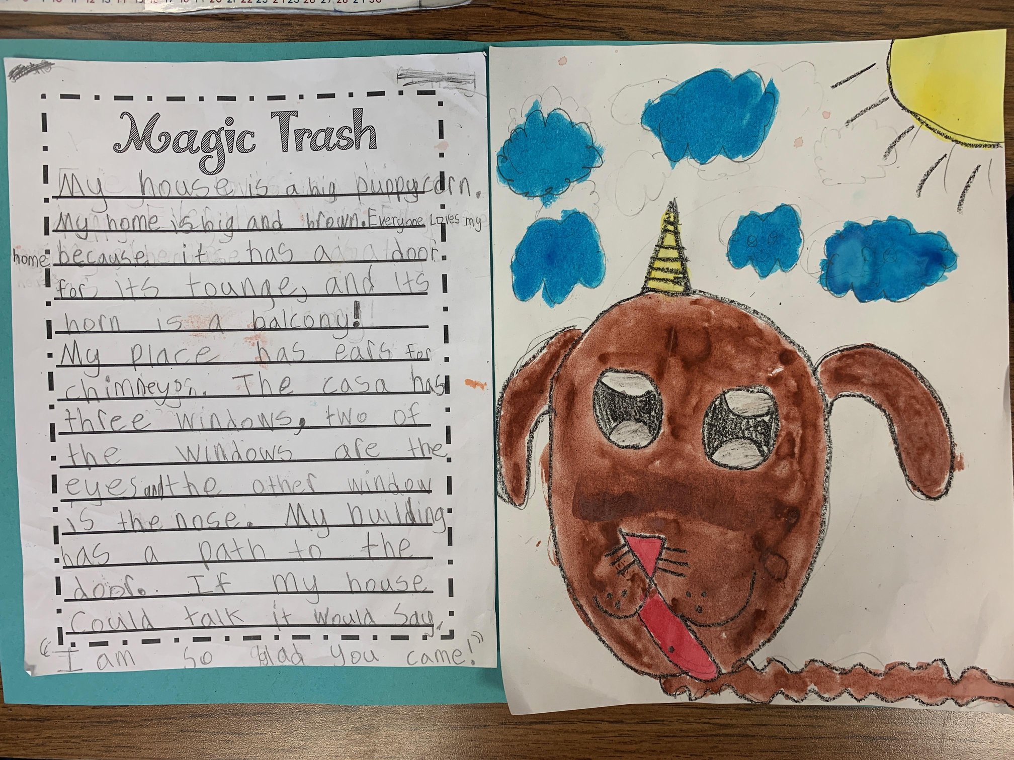 Magic Trash Lesson and Student Samples