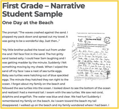 Narrative Writing - Student Samples by Grade Level