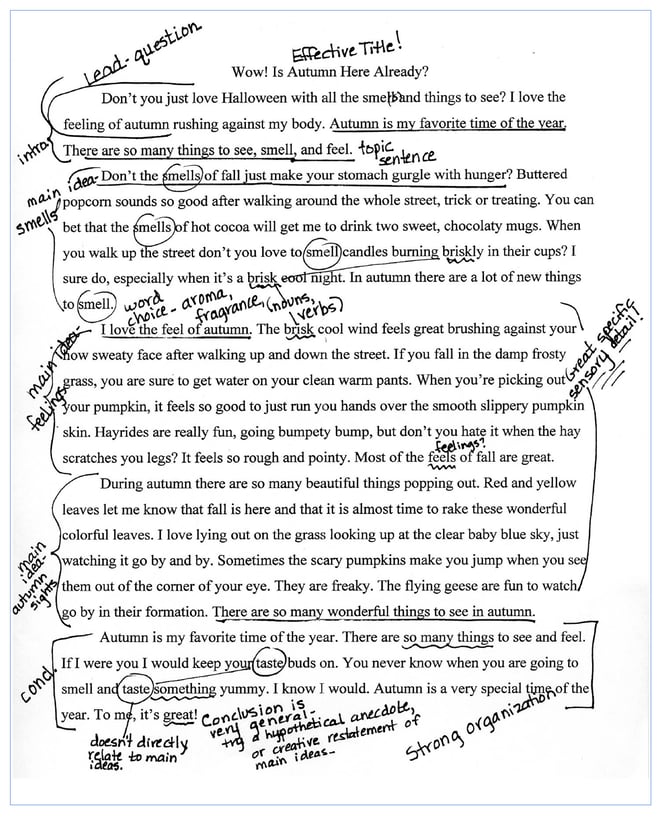 Opinion Writing- Grade 4 - WOW! Autumn