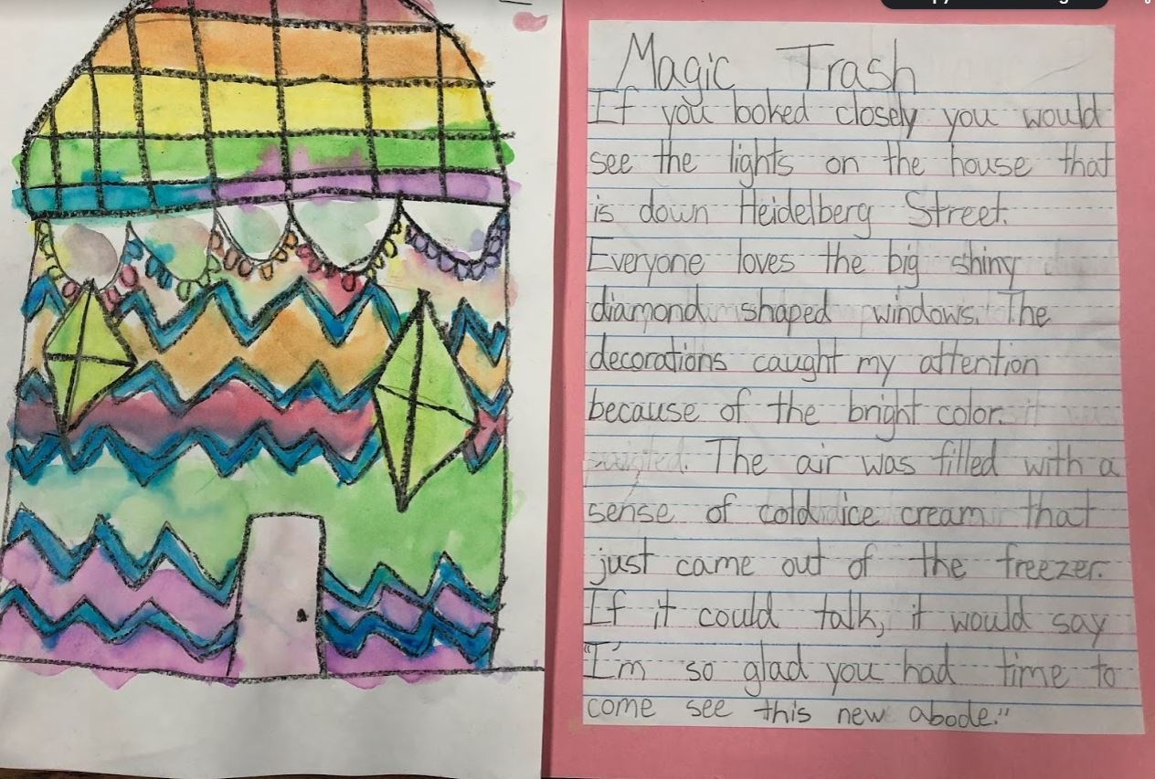 Magic Trash Lesson and Student Samples