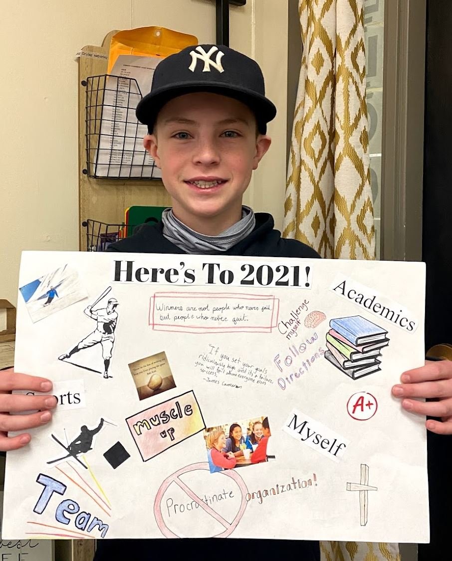 Happy New Year! Vision Board and Informational Essay Lesson